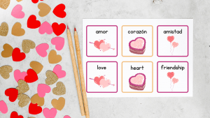 Bilingual Valentine’s Vocabulary + Matching Game [Free] | Latina Mom ...